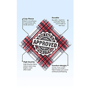 PajamaGram Pajamas for Men Fleece - Plaid Mens Christmas Pajamas, Red, L