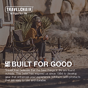 TravelChair Big Kahuna Chair, Supersized Camping Chair, 800lb Capacity, Brown/Lime, One Size (599)