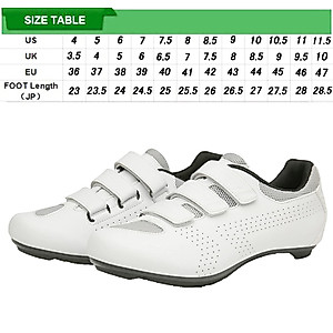 SDEQA Mens Womens Cycling Shoes Compatible with Peloton Shoes Compatible with Peloton SPD ARC Look Delta Cleats Indoor/Outdoor,White,8