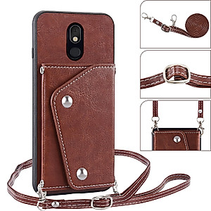 Asuwish Phone Case for LG Stylo 5/5+/5V/5X/Stylo5 Plus Wallet Cover with Screen Protector and Card Holder Crossbody Strap Cell LGStylo5 Stylus 5plus Style 05 Five lgstylo5case Sylo5 Women Blue