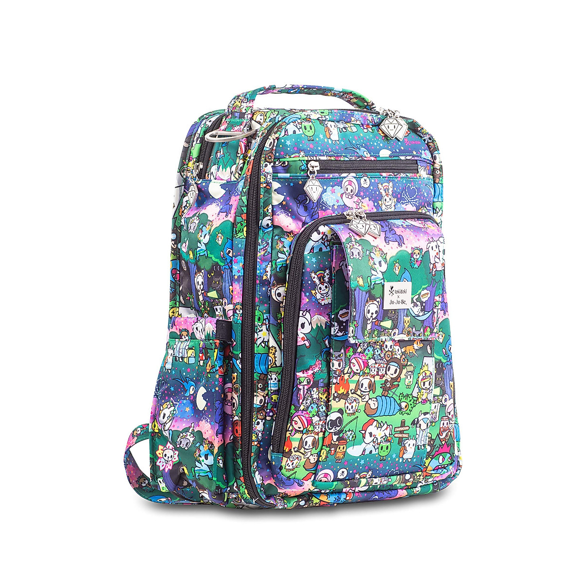 JuJuBe Be Right Back Unisex Travel Backpack, Diaper Bag with Memory Foam Changing Pad, Be Fashionably Organized Anywhere