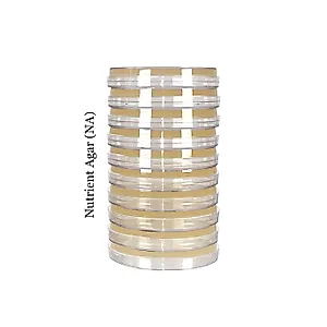 Nutrient Agar (NA), (10-Pack), Pre-Poured, 15x100mm Petri Plates. General Purpose Media for Isolation and Cultivation of a Variety Bacteria and Fungi.