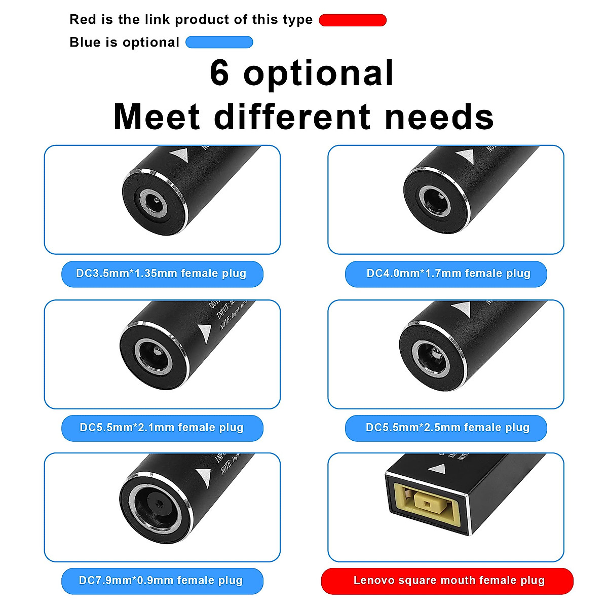 GINTOOYUN PD65W Lenovo Square Mouth to USB-C Charging Cable Lenovo Square Mouth to Type-C Charger Power Adapter Cable for Laptops,Mobile Phones,Tablets, Rechargeables,etc(7Inch)(Lenovo Square Mouth)