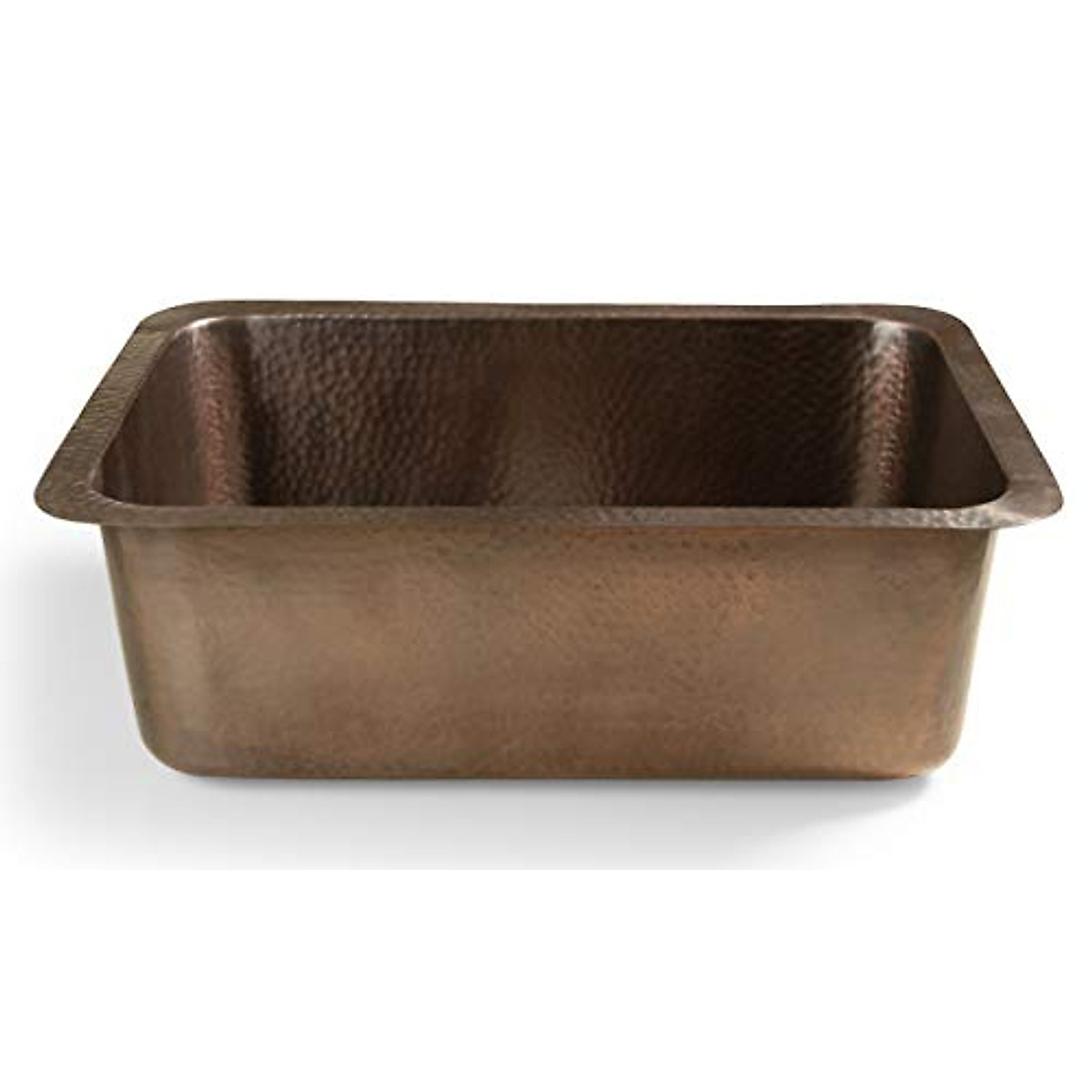 Monarch Abode 17098 Pure Copper Hand Hammered Milan Single Bowl Kitchen Sink (21 inches)