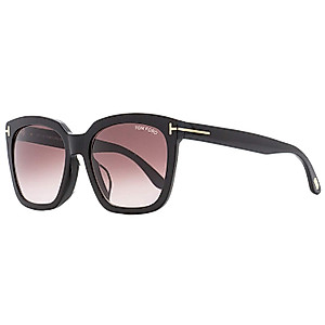 Tom Ford Square Sunglasses TF502F Amarra 01T Black 55mm FT0502