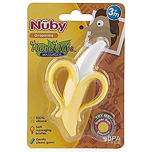 Nuby Nananubs Banana Massaging Toothbrush, Yellow