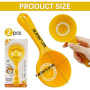 DOERDO 2PCS Plastic Rice Paddle Food Service Spoon Semicircular Rice Ball Spoon for Rice Mashed Potato, Sushi Making Tools