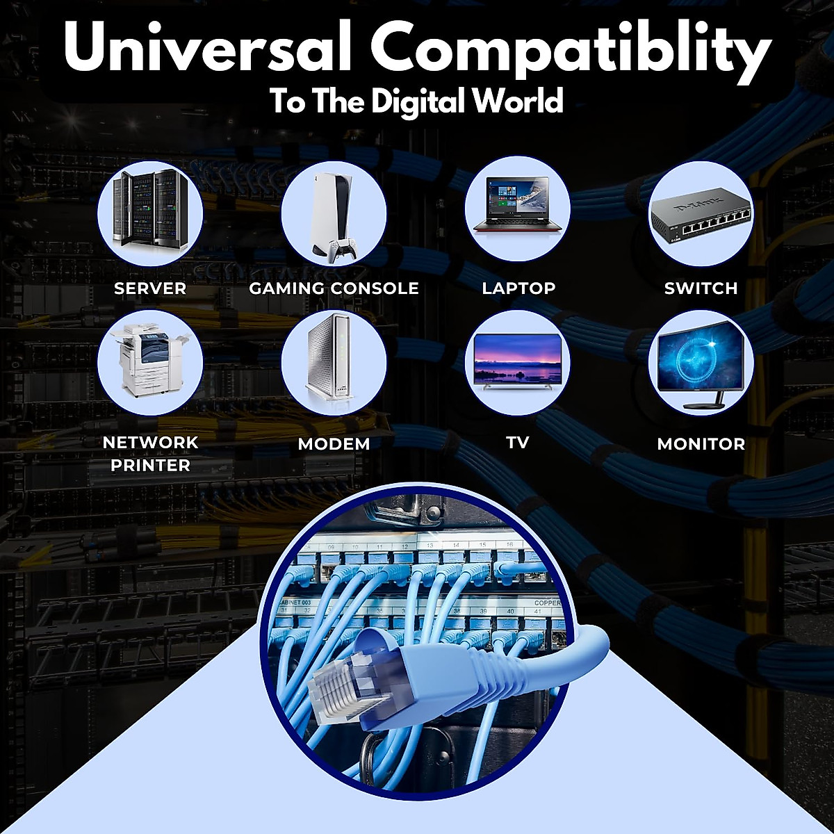 ATS Cables | CAT6 Plenum (CMP) Cable 1000FT | Network Analyzer Test Passed | 23AWG 4Pair, Solid 550MHz Ethernet Cable 10Gigabit UTP, Available in 9 Colors (1000ft, Blue)