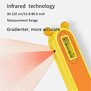 Smart Digital Height Measurement Tool Scale for Kids, Portable Infrared Body Height Stadiometer Measurement for Wall, Handheld Cordless Height Measuring Device for Children
