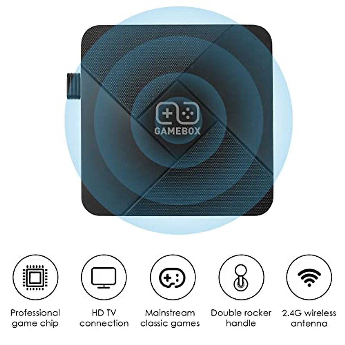 64G Wireless Retro Game Console 30000+ Games Classic Video Game Consoles with 2 Wireless Controllers for 4k TV HD Output