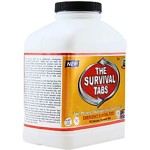 Emergency Survival Food 4 bottles Chocolate Flavored 720 tabs