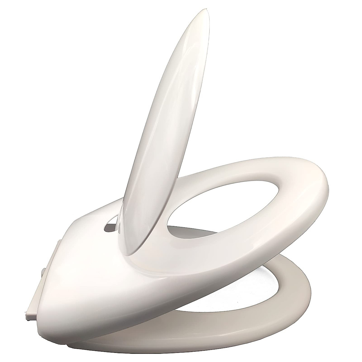 Toilet Seat with Built-In Potty Training Seat, Soft Close,Never Loosen,Removable Easy to Instal &Clean,Durable Plastic ,Fits both Adult and Child,ELONGATED, White