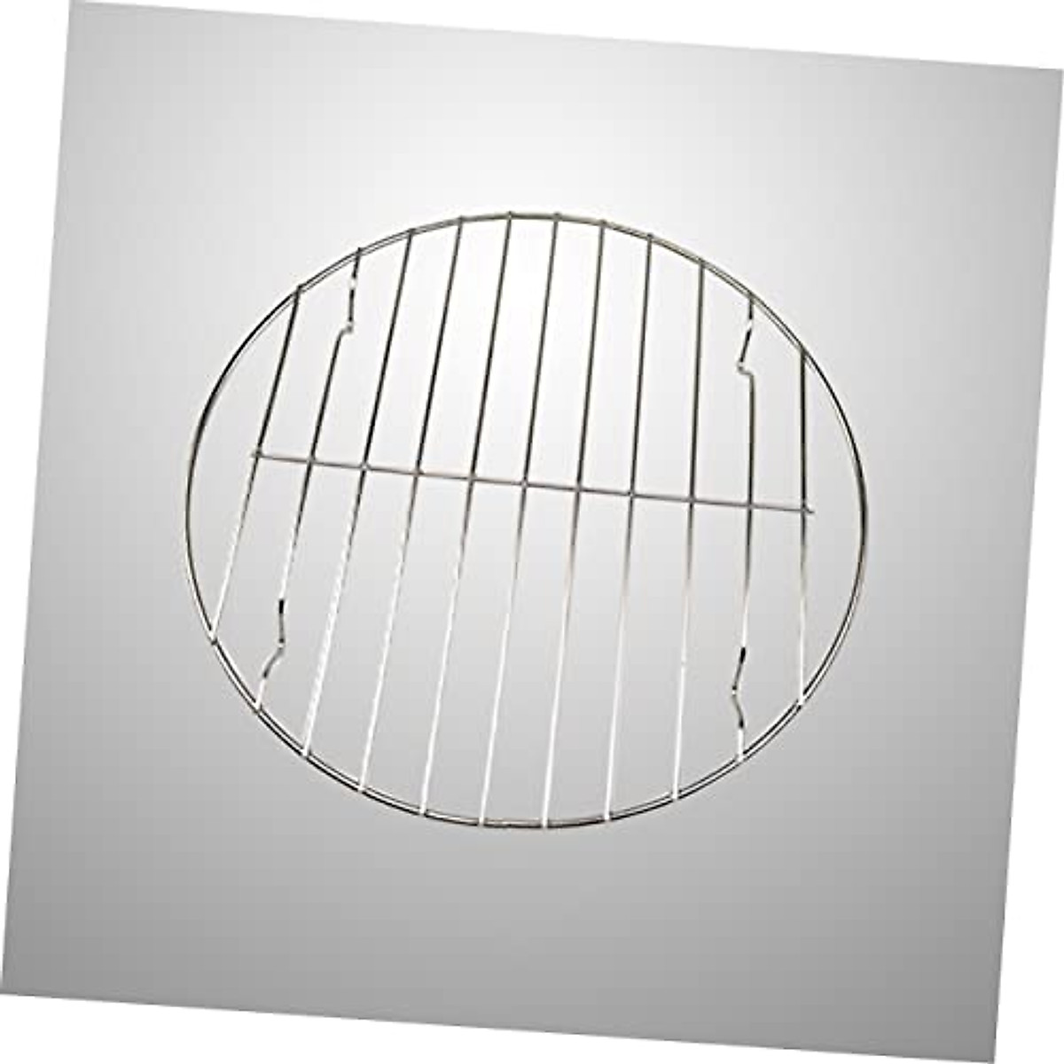 Outanaya 2pcs Stainless Steel Barbecue Grill Air Fryer Grill Rack Round Steaming Cooling Barbecue Grill Rack Outdoor Griddle Grill Outdoor Grill Net Charcoal Bbq Stand for Barbecue Silver