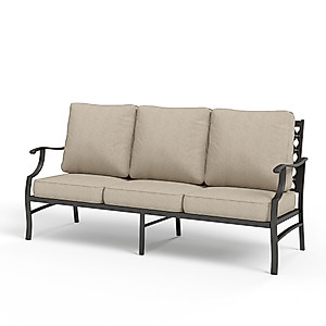 MIXPATIO Outdoor Couch Patio Sofa - 3-Seater Metal Sofa with Deep Seating and Cushions for Outdoor Patio Porch Garden