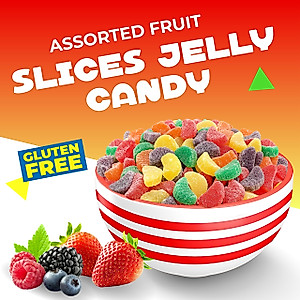 Assorted Fruit Slices Jelly Candy (2 Pound Bag)
