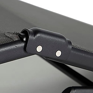 JOMEED Chaise Outdoor Reclining Adjustable Folding Lightweight Beach Patio Lounge Chair with 7 Back Reclining and 2 Leg Positions, Gray