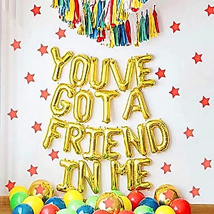 BEOXAGAR You've Got A Friend In Me Balloon Banner You've Got a Friend In Me Matching Toy Inspired Story Birthday Party Supplies