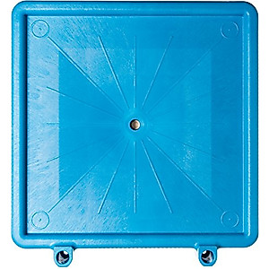 Carlisle FoodService Products E-Z Glide Warewashing Rack Dolly Dishwashing Rack Dolly with Drain for Kitchen and Restaurants, Plastic, 22.5 x 22.5 x 8 Inches, Blue