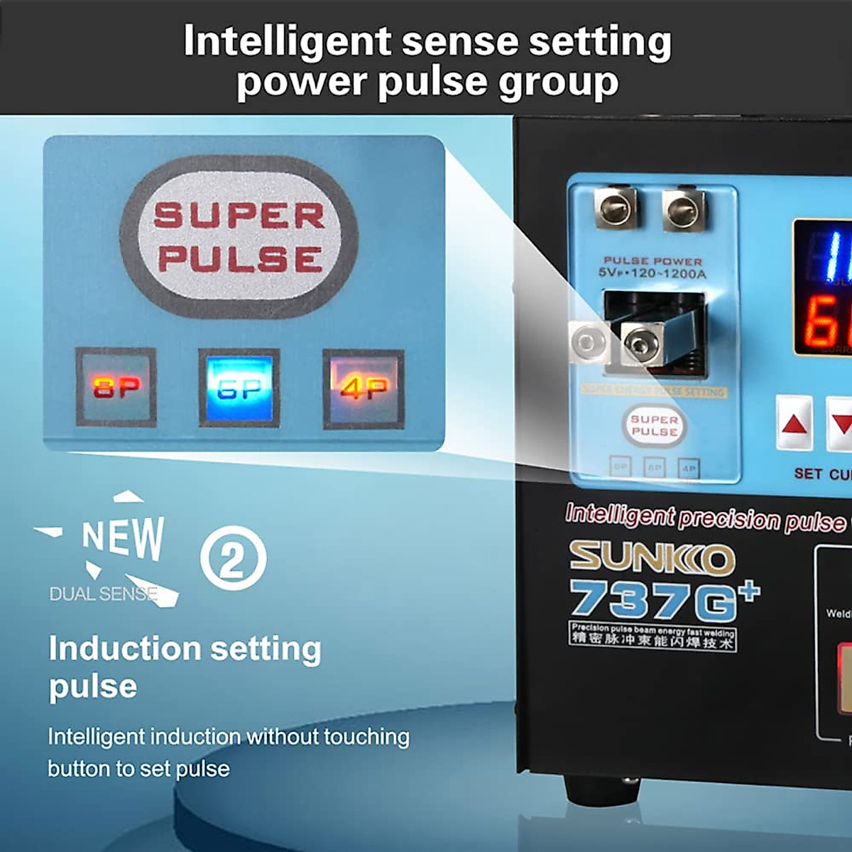 Battery Welding Machine, 0.35mm Automatic Induction Pulse Spot Welder,Portable Pulse Welding Machine for Battery Pack, Battery Spot Welder and Soldering Station