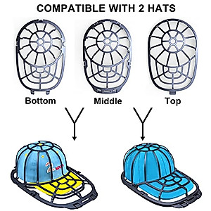 Baseball Caps Washer for Washing Machine or Dishwasher, Hat Washer Frame/Washing Cage, Hat Shapers/Cleaning Protector Racks, 2 Sizes Fit for Adult and Child's Cap