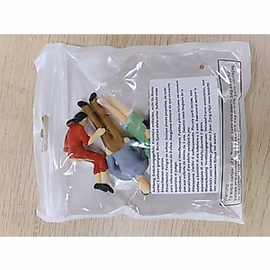 Namalu 14 Pcs 1: 25 Scale Miniature People Figurines Mini Architectural Plastic Figurines Dollhouse People Mini People Figures Painted Standing and Seat People for Miniature Scenes