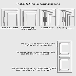 WJXFHTD Hinges for Doors Interior Stainless Steel Doorway Hinge Black Hinges for Interior Doors Door Hinges Brushed Nickel (Dark Brown)