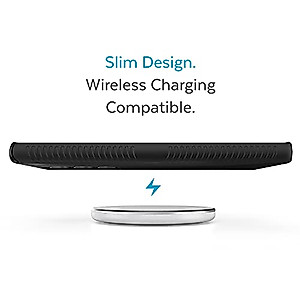 Speck Samsung Galaxy S23 Ultra Case - Drop Protection, Scratch Resistant & Shock-Absorbent Protective Case for Galaxy S23 Ultra - Slim Design with Extra Grip Protection - Black, White Presidio2