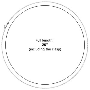 ASHINE Silver Chain Necklace for Women Sterling Silver Necklace Extender (1mm Box Chain Lobster Clasp 20 Inches)