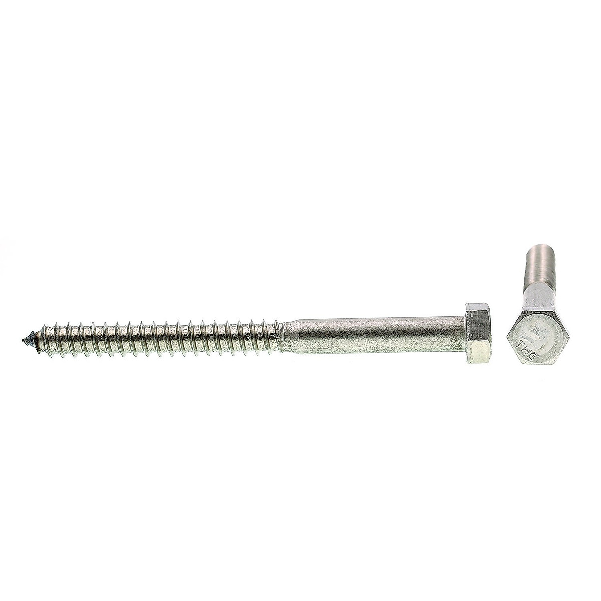 Prime-Line 9057149 Hex Lag Screws, 1/2 In. X 6 In., Grade 18-8 Stainless Steel (15 Pack)