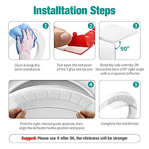 4 Pack Pee Guards for Toilet Seats, Potty Training Pee Guard for Adults and Kids, Pee Splash Guard with Strongest Stickiness, Prevent Peeing Splash to Keep Toilet Clean