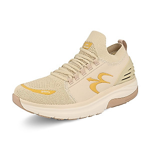 GDEFY Women's MATeeM Cross-Trainer 9.5 M US - Hybrid VersoShock Performance Pain Relief Comfortable Shoes with Support Beige,Gold
