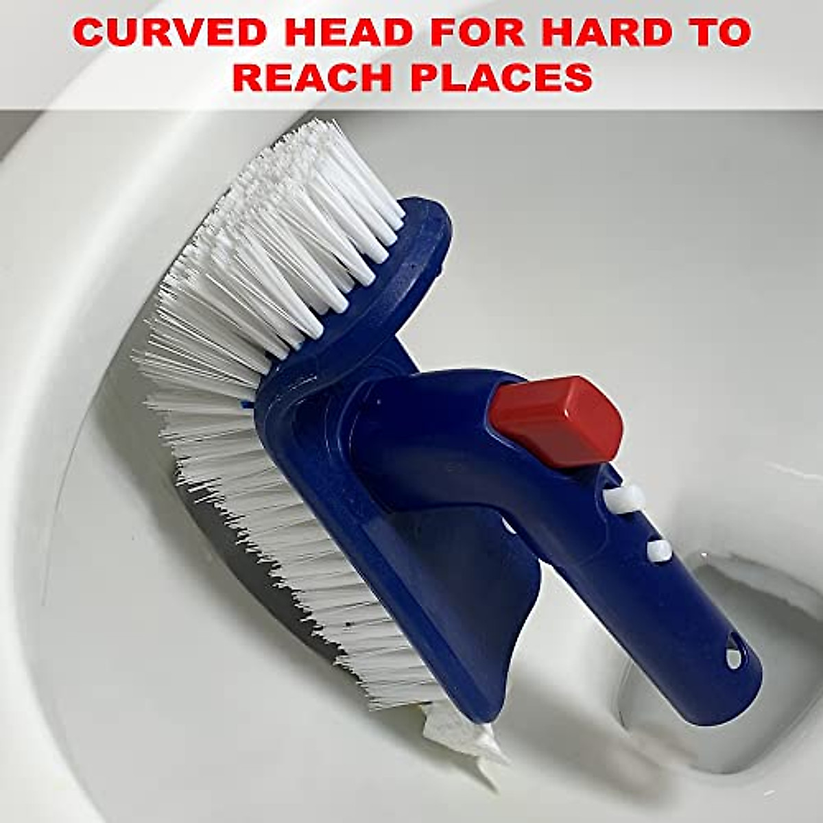 Pool Brush with Rotatable Handle Pool Brush Head, Premium Nylon Bristles Pool Brushes for Cleaning Pool Walls, Spas, Bathrooms, Floor, Kitchen Area. Easily Attaches to Extension Pole for extended use.