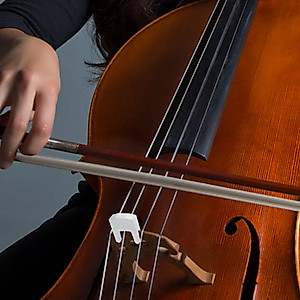 EXCEART 1Pc Zinc Alloy Cello Practice Mute 3/4 4/4 Violoncello Silencer Bridge Mute (Silver)