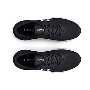 Under Armour Men's Charged Escape 4 4E Running Shoe, (002) Black/Black/White, 11
