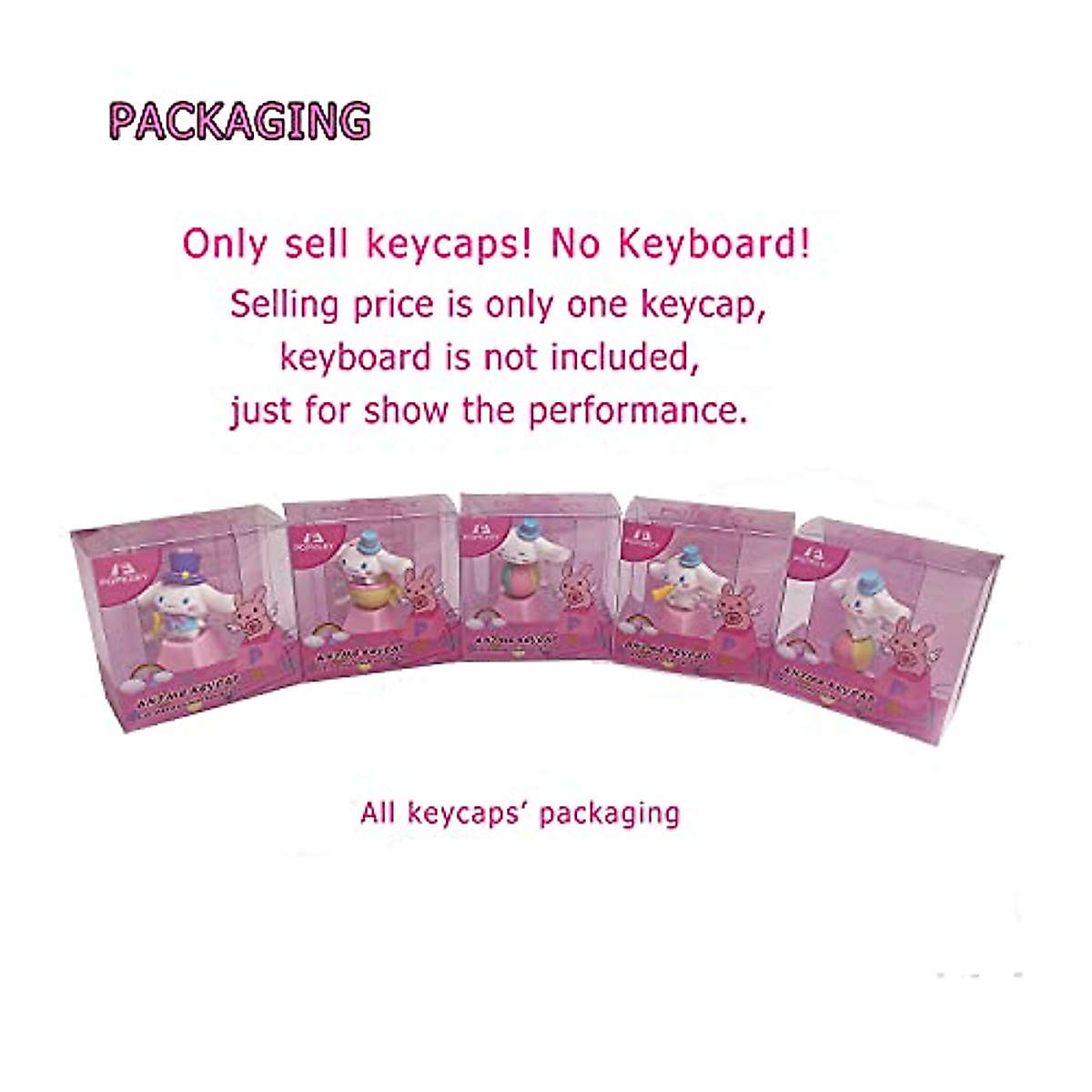 Custom Japanese Anime Keycaps,Compatible with Cherry MX Switches Mechanical Keyboard Pink PBT Keycap,Computer Gaming Keyboards Cute Key Caps,Artisan ESC OEM Profile R4 Key Cap (Step On The Ball)