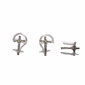 18g, 20g Cross Earrings/Nose Stud sterling silver nose stud/nose screw, Jewelry Nose Stud, Body Piercing Jewelry, Nose Piercing, Body Jewelry (20g L Bend)