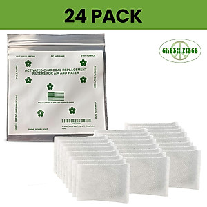 Green Piece® 24 Pack Overstuffed All-Natural Diaper Pail Deodorizer | Activated Charcoal Air Purifier Compatible with Diaper Pails, Shoe Closets, Trash Cans, Pets - Made in The USA by Green Piece