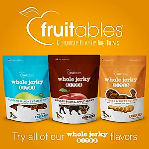 Fruitables Dog Treats – Whole Jerky Bites – Grilled Bison Dog Treats – Healthy Dog Treats – 5 Ounces