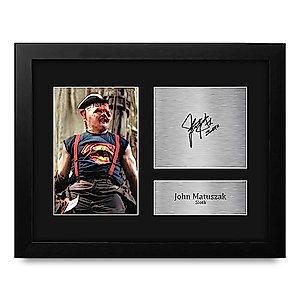 HWC Trading John Matuszak The Goonies Sloth Framed Gifts Printed Signed Autograph Picture for Movie Memorabilia Fans - US Letter Size