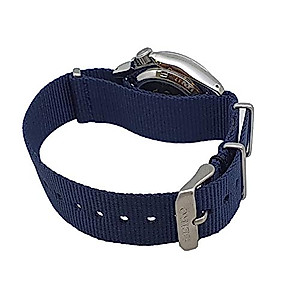 SEIKO Men Analogue Automatic Watch with Nylon Strap SRPE63K1, Silver, One Size, Strap.