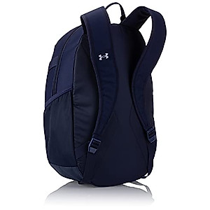 Under Armour Unisex-Adult Hustle Lite Backpack , (410) Midnight Navy / Midnight Navy / Metallic Silver , One Size Fits All