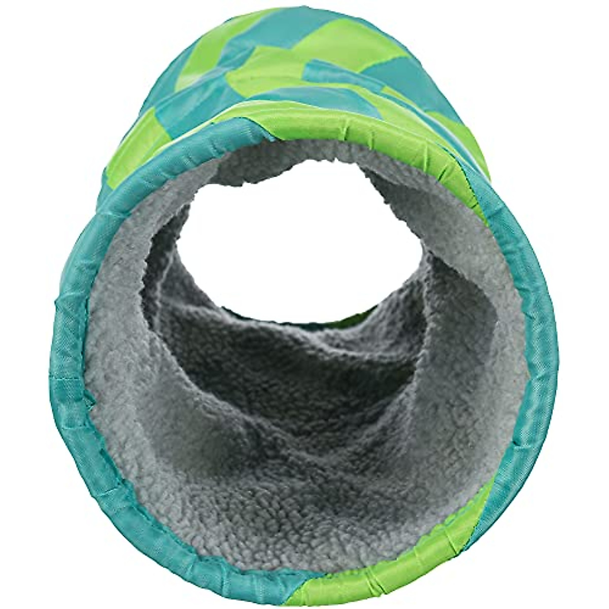 TRIXIE Cushy Plush Play Tunnel, 15 x 35 cm, Grey/Green