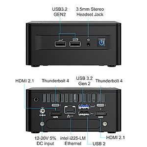 Intel NUC 13 Pro Arena Canyon NUC13ANHi7, 5.0 GHz Frequency, Core i7-1360P CPU, 12C 16T, Iris Xe Graphics, 32GB RAM, 1TB M.2 SSD, Windows 11 Pro, 8K 4-Screen Display, WiFi 6E, BT5.3
