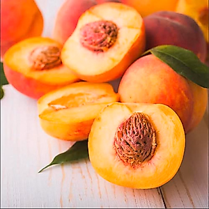 CHUXAY GARDEN Contender Peach Tree Seed 5 Seeds Edible Fresh Sweet Fruit Non-GMO Dwarf Peach Trees High Yield Flourishing