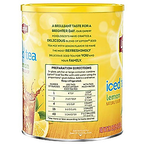 Lipton Lemon Iced Tea Mix, Sweetened, Makes 10 Quarts (Pack of 6)