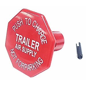 TORQUE Yellow Parking Brake and Red PP-7 Trailer Air Supply Valve Knob with Roll Pin for Dash Brake Control Valve (Replaces Bendix 248433, Bendix 290655) (TR248433 + TR290655)