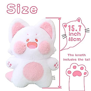 Galatee Cute Cat Plush Toy Cat Stuffed Animal Plush Soft Cat Plushie Pillow Gifts for Adults and Kids(15.7" Pink)