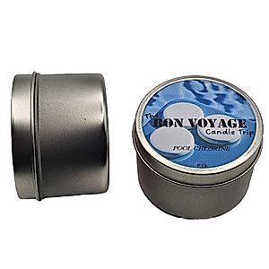 Bon Voyage Pool Chlorine Scented Candles - 4oz Jar Candle - Paraffin Wax Aromatherapy Candles for Home & Gifts for Family and Friends