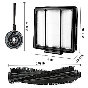 Lemige 10 Pack Replacement Filter Side Brush for Shark ION Robot Vacuum R85 RV850 S86 S87 S88 R71 R72 R75 RV761 RV771 RV871 AV751 AV752 AV753