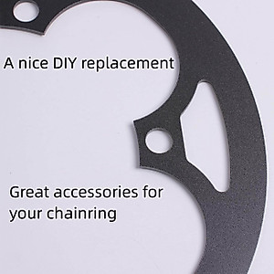 PROWHEEL Bike Chainring Guard,130MM BCD 42T/44T/46T/48T/52T/53T/54T/56T/58T/60T Aluminum Alloy Chain Ring Protector Cover for Chainring Sprockets MTB,E-Bike,Road Bike,City Bike,Folding Bike